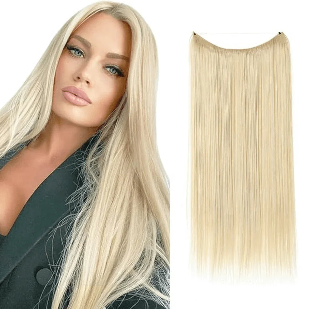 Beach Blonde 22 Inch Straight Halo Hair Extensions | Thathair